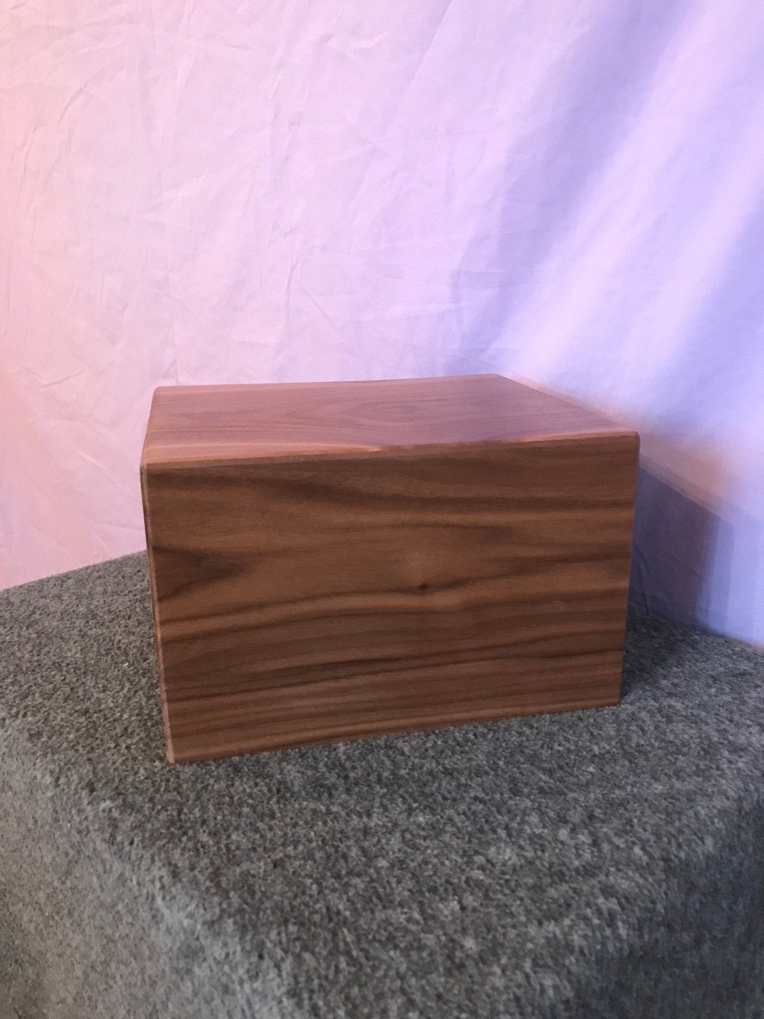 Minimalist Cremation Urn-Black Walnut-Rounded Edges, for Adult ashes ...