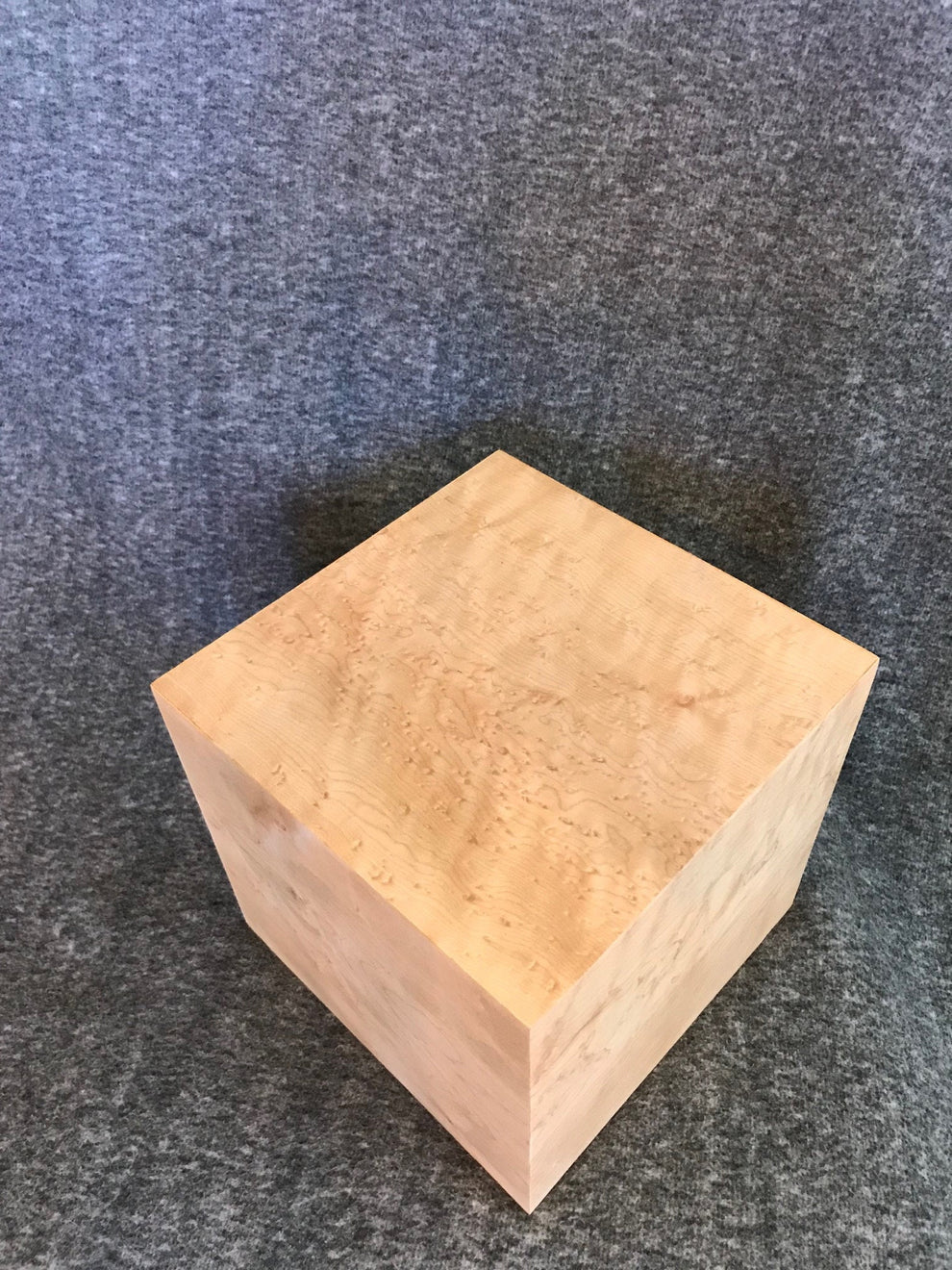 Birdseye Maple Urn for Adult Human Ashes, up to 280 pounds, Cubist Mod ...